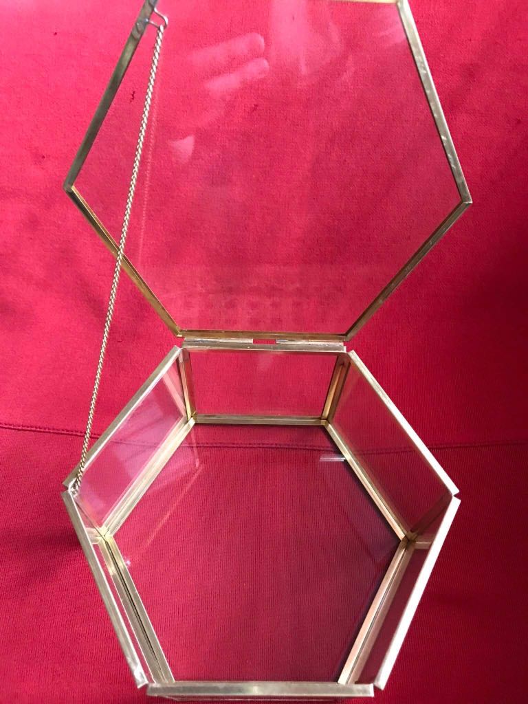 Hexagon decorative glass box, Furniture & Home Living, Home Decor ...