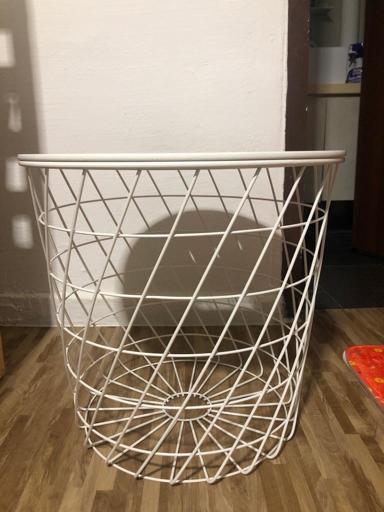 IKEA KVISTBRO Storage Table White 44cm, Furniture & Home Living ...