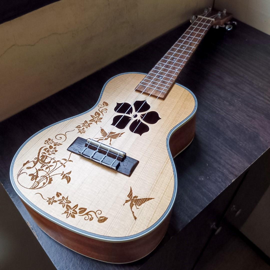 Initer 23" Concert Ukulele (Flower Elf Model), Hobbies & Toys, Music ...