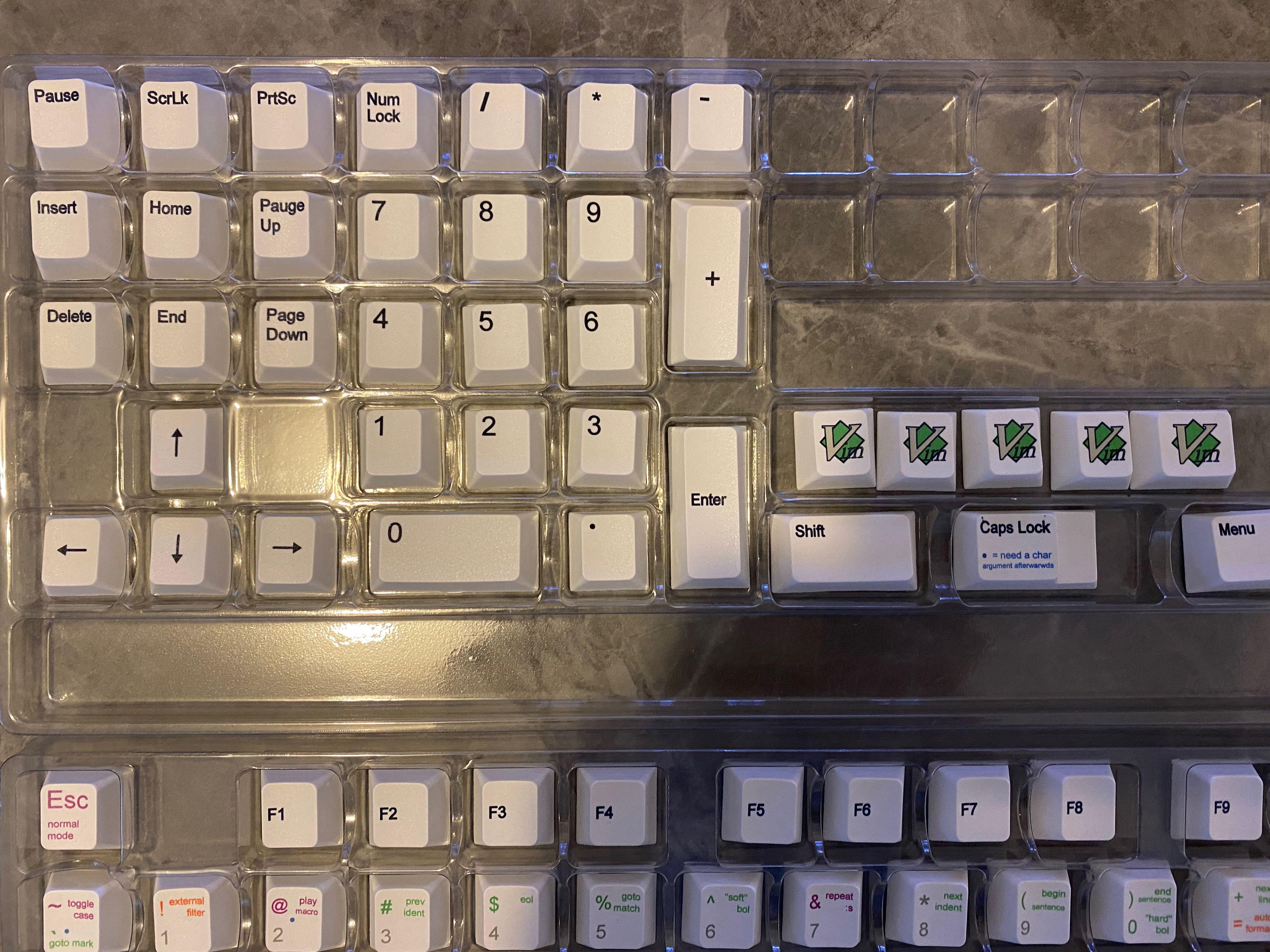 keycap 鍵帽 pbt VIM 主題 熱升華 keycaps non gmk, 電腦＆科技, 打印機及影印機 - Carousell