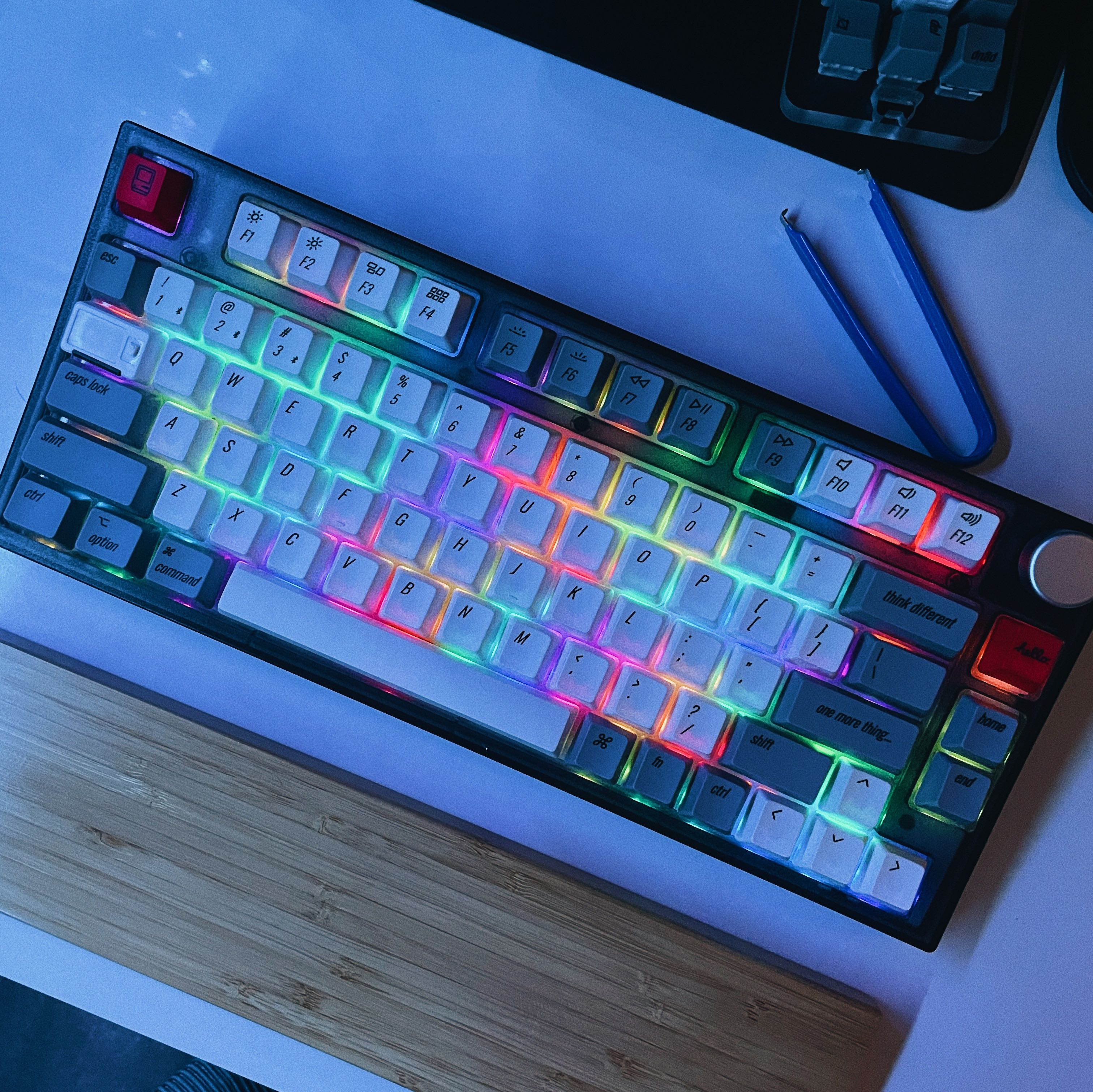 Keydous NJ80 Kit RGB Smokey Black Mechanical Keyboard 75% Kit 84 ...