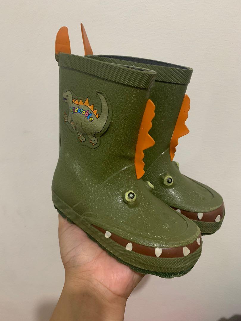 Kidorable Dinosaur Kids Rain boots Size 3, Babies & Kids, Babies & Kids ...