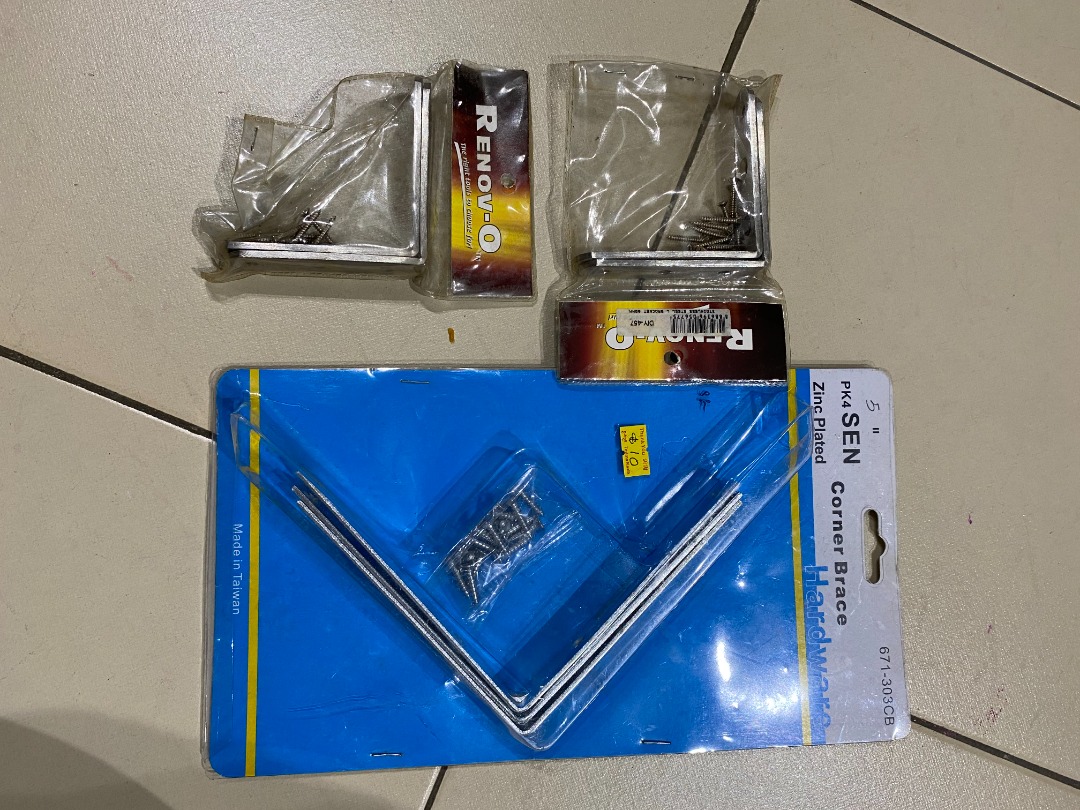 L shaped brackets/corner brace, Hobbies & Toys, Stationery & Craft ...