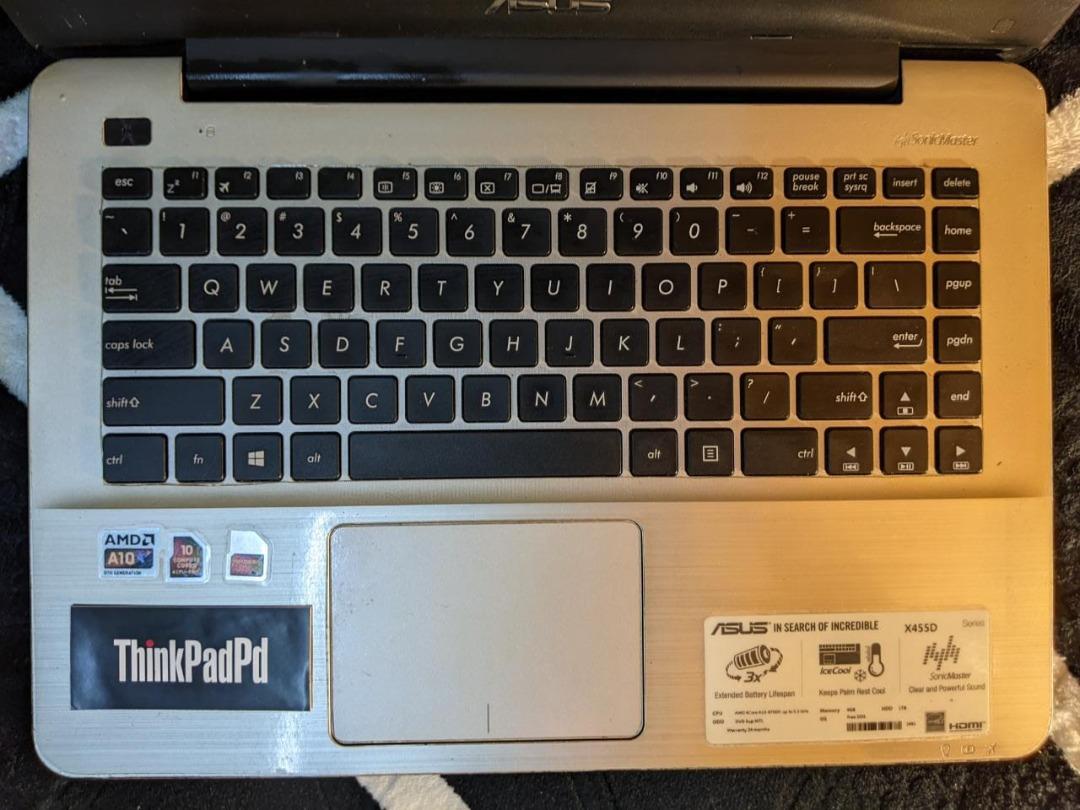 Laptop Gaming Desain Asus X455D AMD A10 8700P Radeon R6 Mulus ...