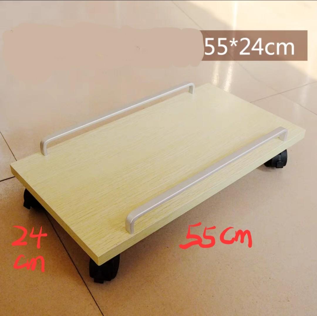 Large Desktop Stand 55cm x 24cm Movable with Wheels CPU Rolling Stand ...