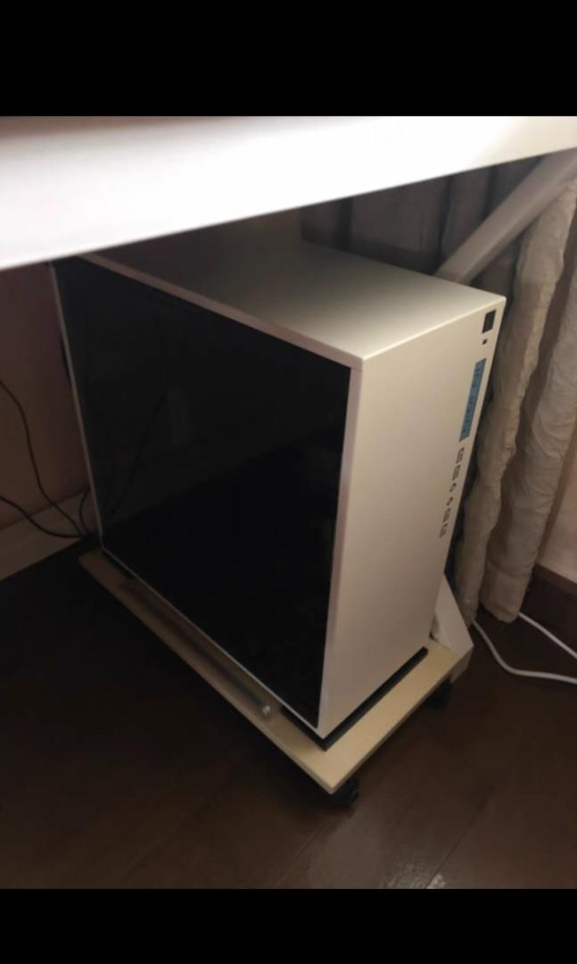 Large Desktop Stand 55cm x 24cm Movable with Wheels CPU Rolling Stand ...