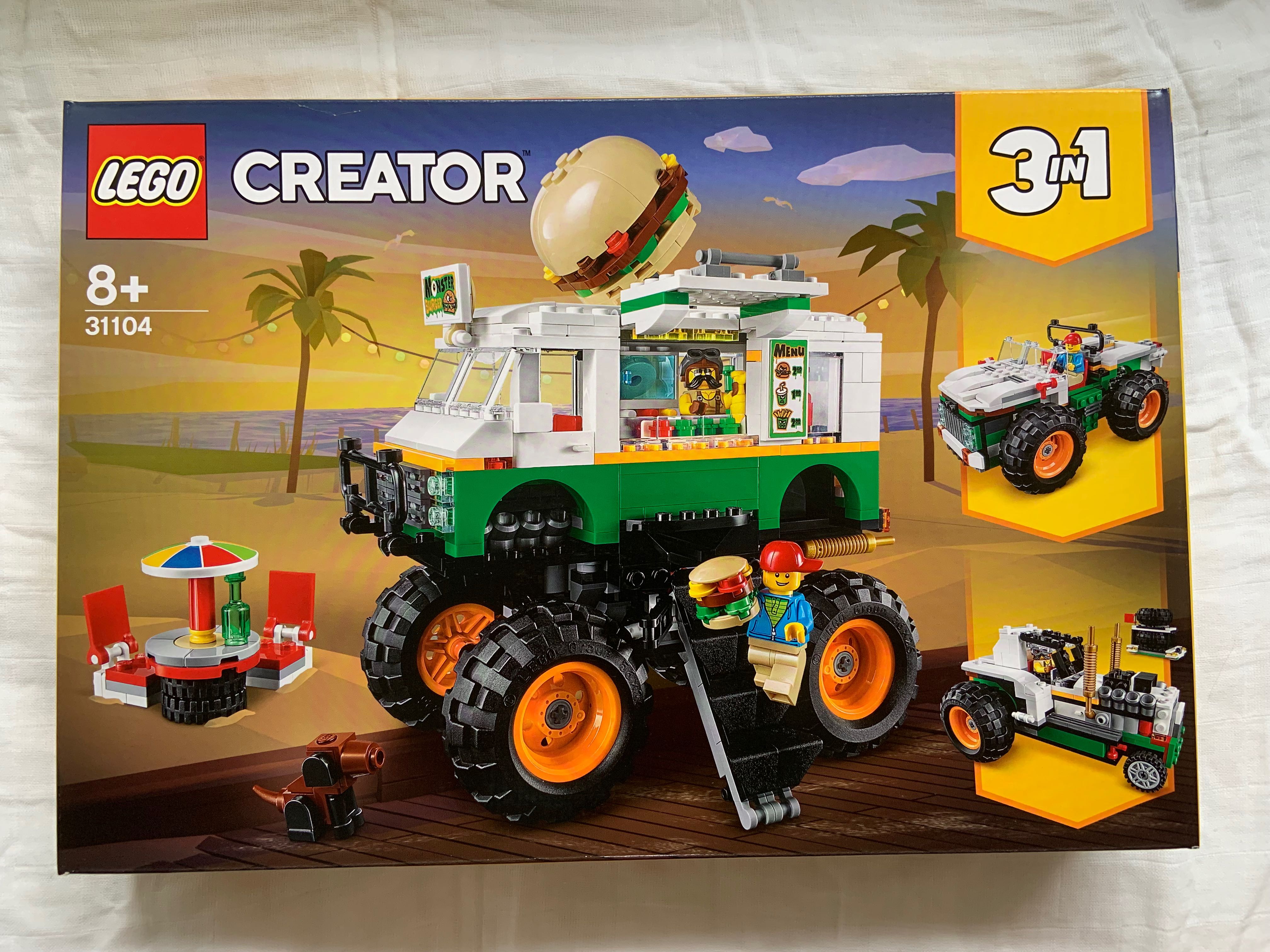 LEGO 31104 Creator 3-in-1 Monster Burger Truck, Hobbies & Toys, Toys ...