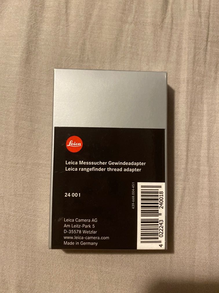 Leica Rangefinder Thread Adapter 24001, 攝影器材, 攝影配件, 其他攝影配件 - Carousell