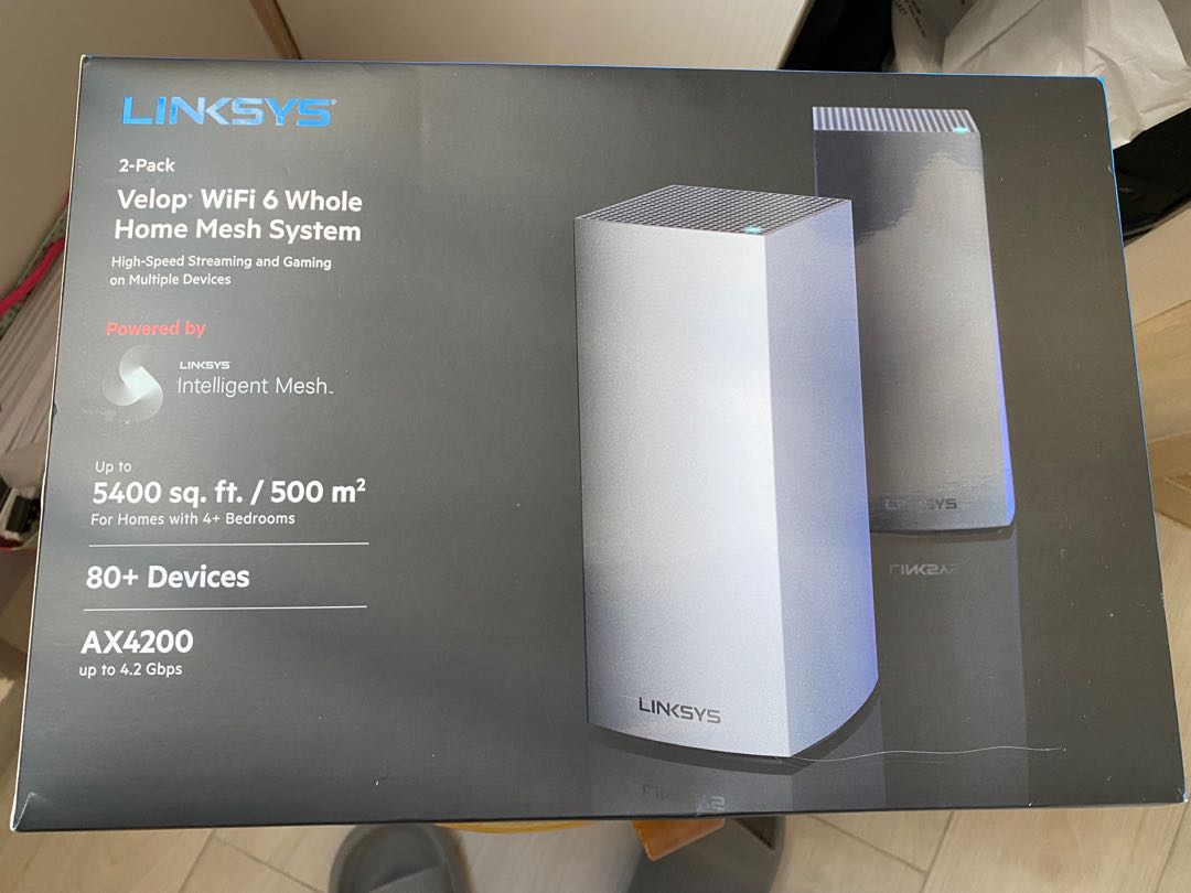 Linksys Wi-Fi 6 Router AX4200 x2, 電腦＆科技, 電腦周邊及配件, Wifi及上網相關產品 - Carousell