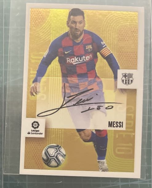 Lionel Messi panini este facsimile auto, Hobbies & Toys, Memorabilia ...