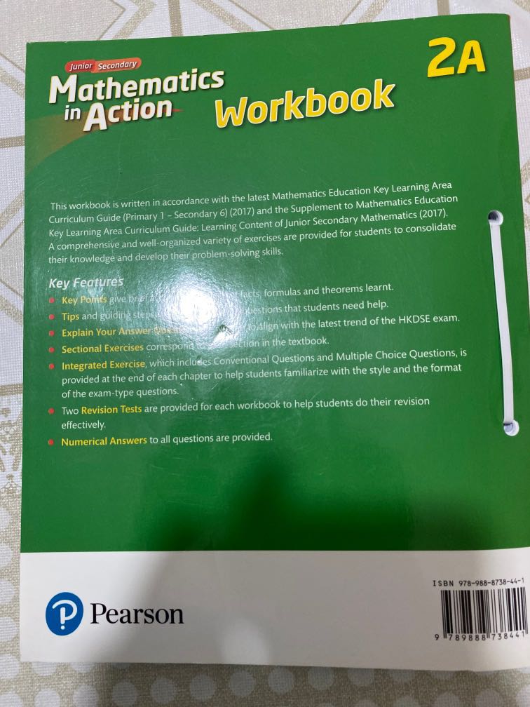 Mathematics in Action Workbook 2A, 興趣及遊戲, 書本 & 文具, 教科書 - Carousell