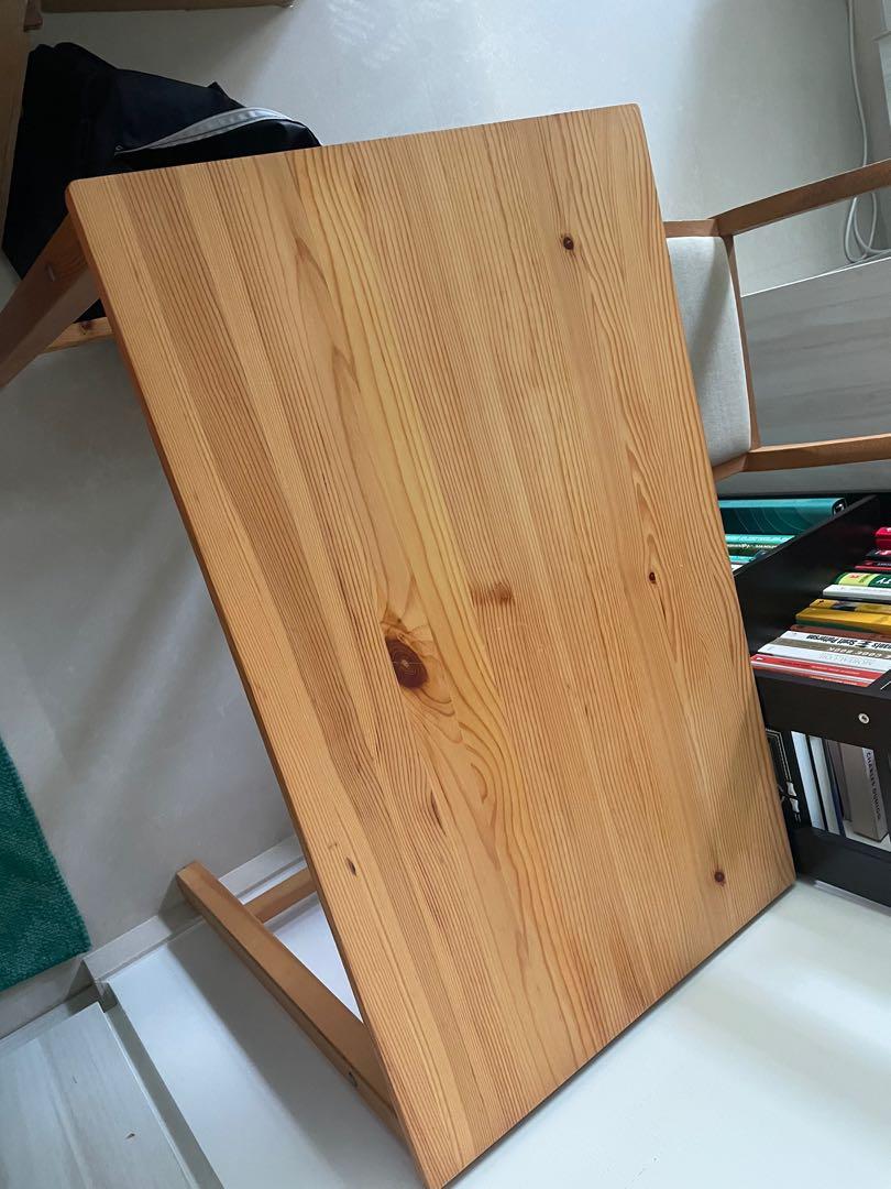 Muji Oak Wood Study Table Set, Furniture & Home Living, Furniture ...