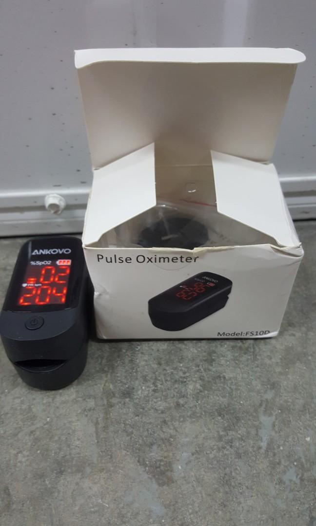New! ANKOVO Fingertip Pulse Oximeter Pulse Rate and SpO2 Level Blood ...