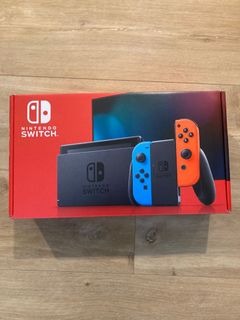 Nintendo Switch NEW MODEL Gen 2 Longer Battery Life Neon Red/Blue JAPAN ...