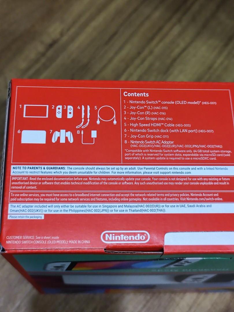 Nintendo Switch OLED - Black and white, Video Gaming, Video Game ...