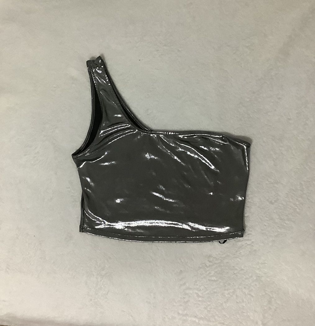 One Sided Party Cropped Top, Women's Fashion, Tops, Others Tops on ...