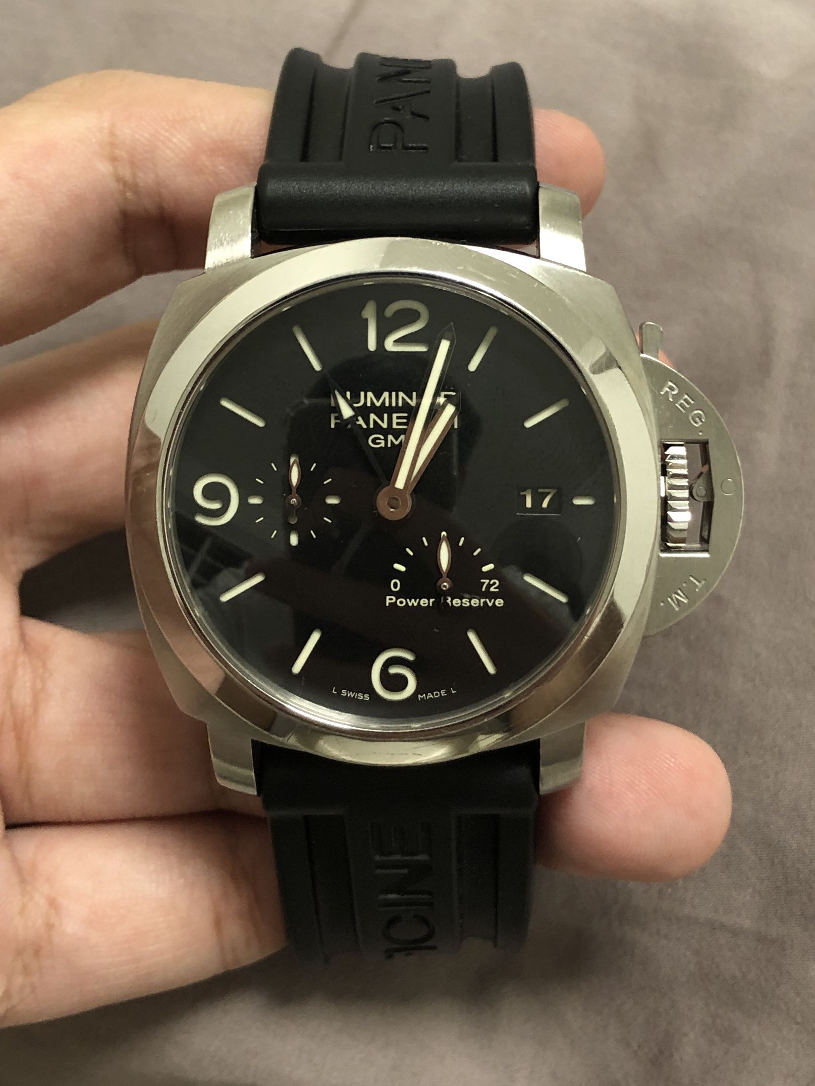 Panerai Watch 321 00321 pam321 gmt pam00321, Luxury, Watches on Carousell