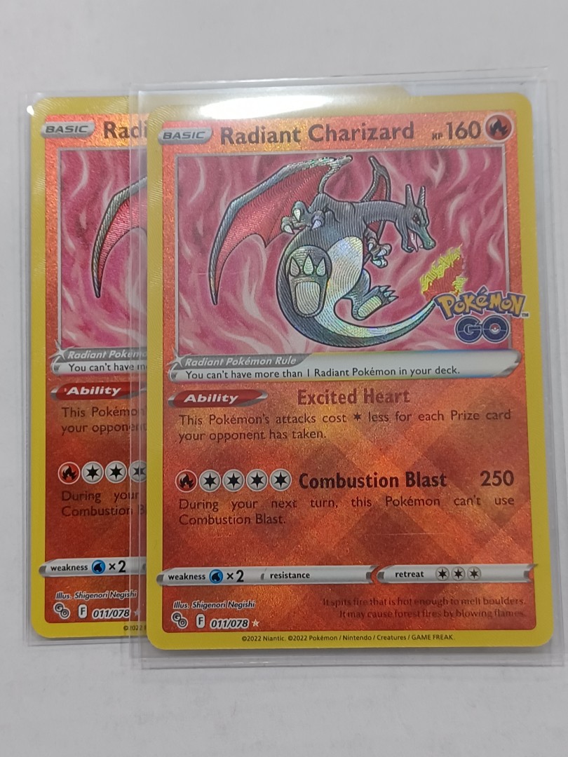Pokemon TCG Radiant Charizard 011/078 Radiant Rare, Hobbies & Toys ...