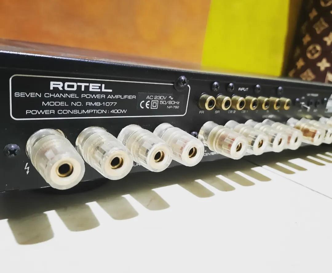 Power amplifier rotel rmb 1077 7 chanel, Elektronik, Audio di Carousell