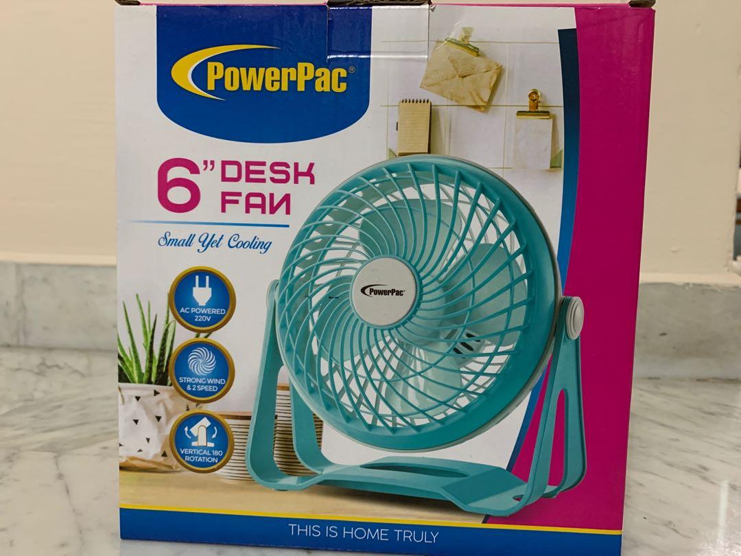 PowerPac 6” desk fan, Furniture & Home Living, Lighting & Fans, Fans on ...