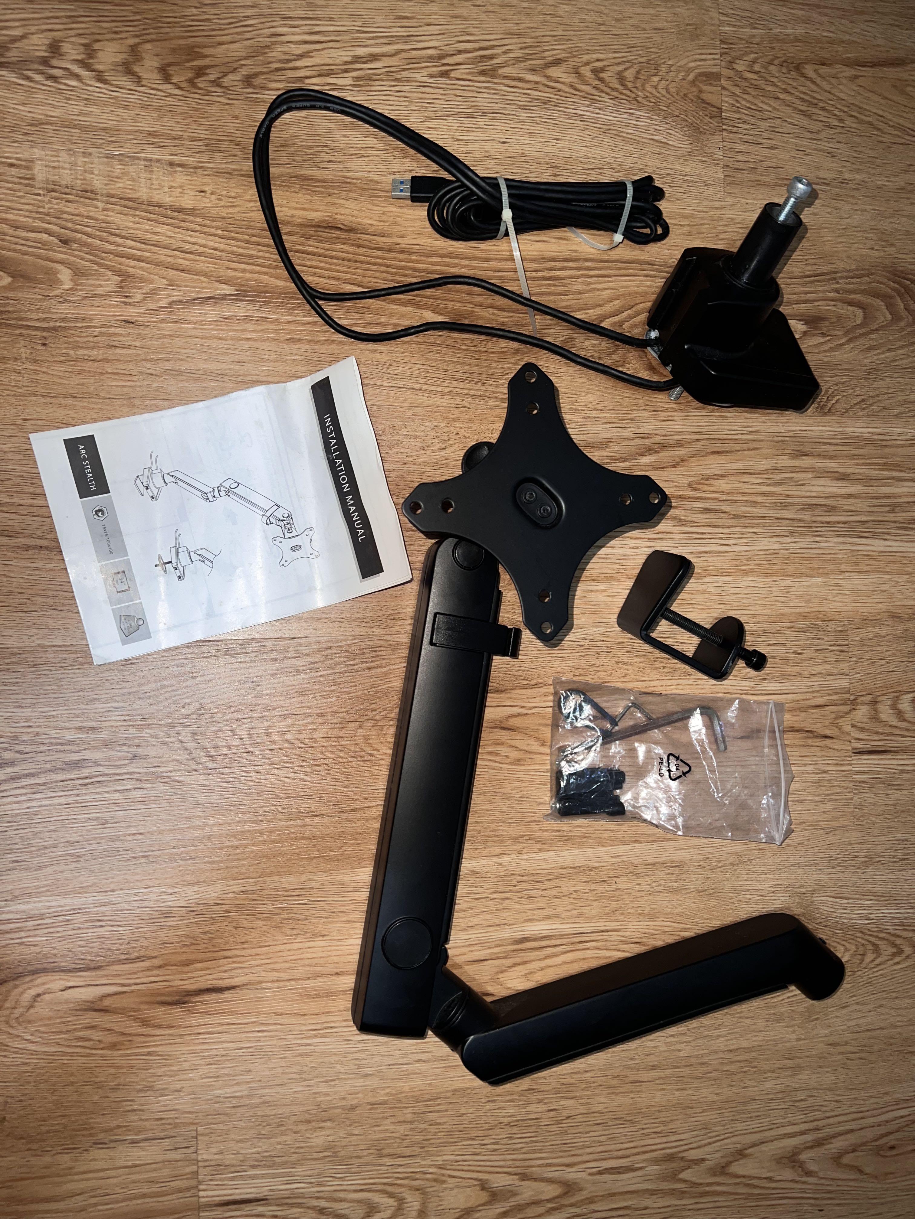 PrismPlus Arc Stealth monitor arm, Computers & Tech, Parts ...