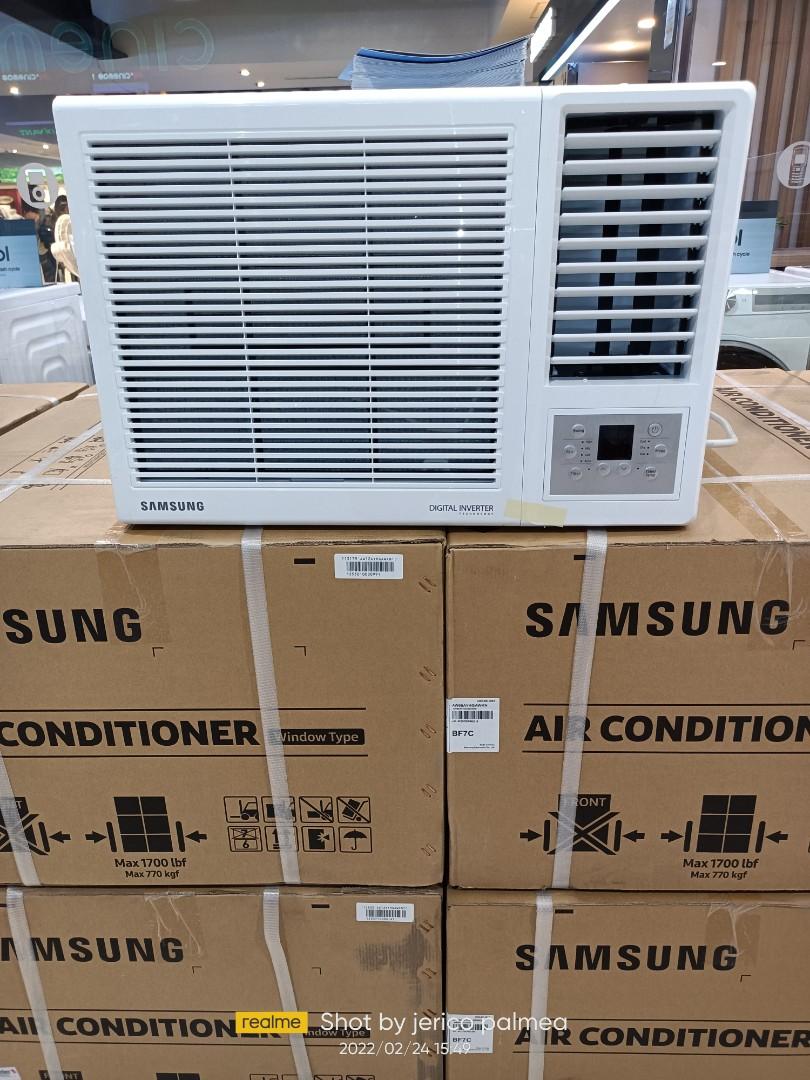 SAMSUNG DIGITAL INVERTER WINDOW TYPE AIRCON, TV & Home Appliances, Air ...