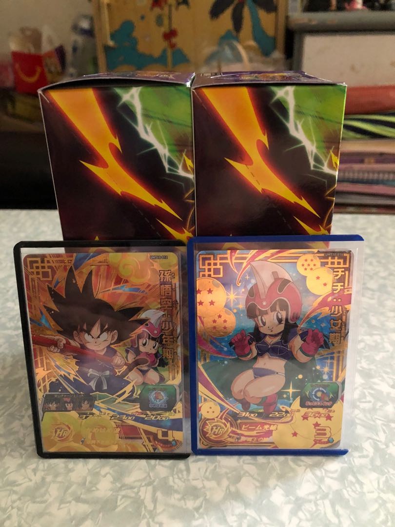 全新港版七龍珠英雄SDBH UM10彈4星卡UMT10-012及UMT10-016一對（不散放）, 興趣及遊戲, 玩具 & 遊戲類 - Carousell