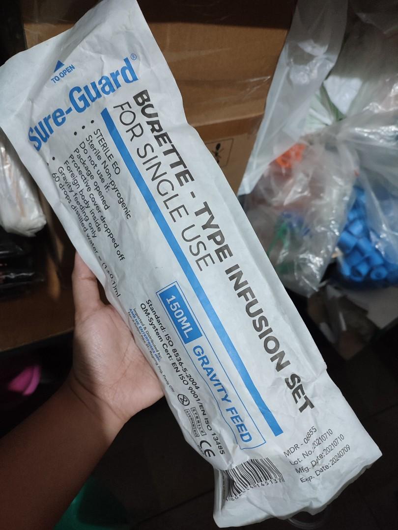 SOLUSET (Burette-Type Infusion Set) 150mL, Health & Nutrition, Medical ...