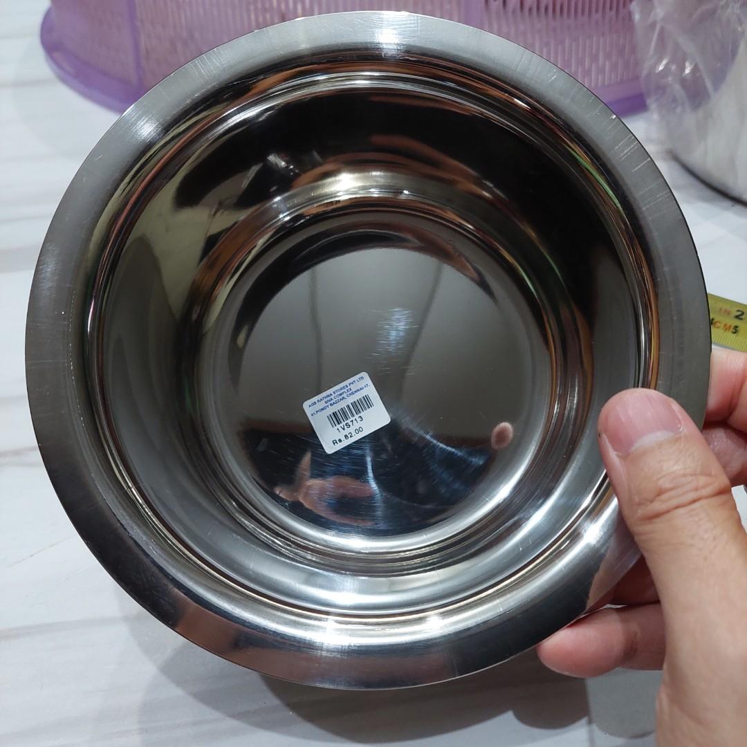 Stainless steel Indian pot without lid (Diameter:16.5cm), Furniture ...