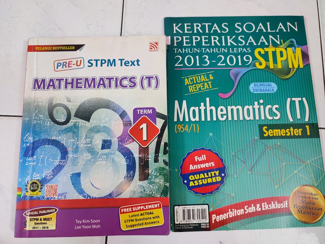STPM MATH T TERM 1, Hobbies & Toys, Books & Magazines, Textbooks on ...