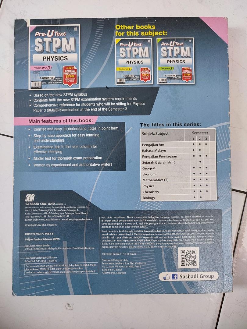 STPM PHYSICS SEM 3 (NEW), Hobbies & Toys, Books & Magazines, Textbooks ...