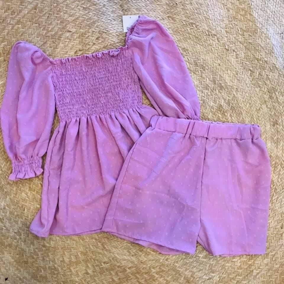 Terno Puff Sleeves Coordinates, Women's Fashion, Dresses & Sets, Sets ...