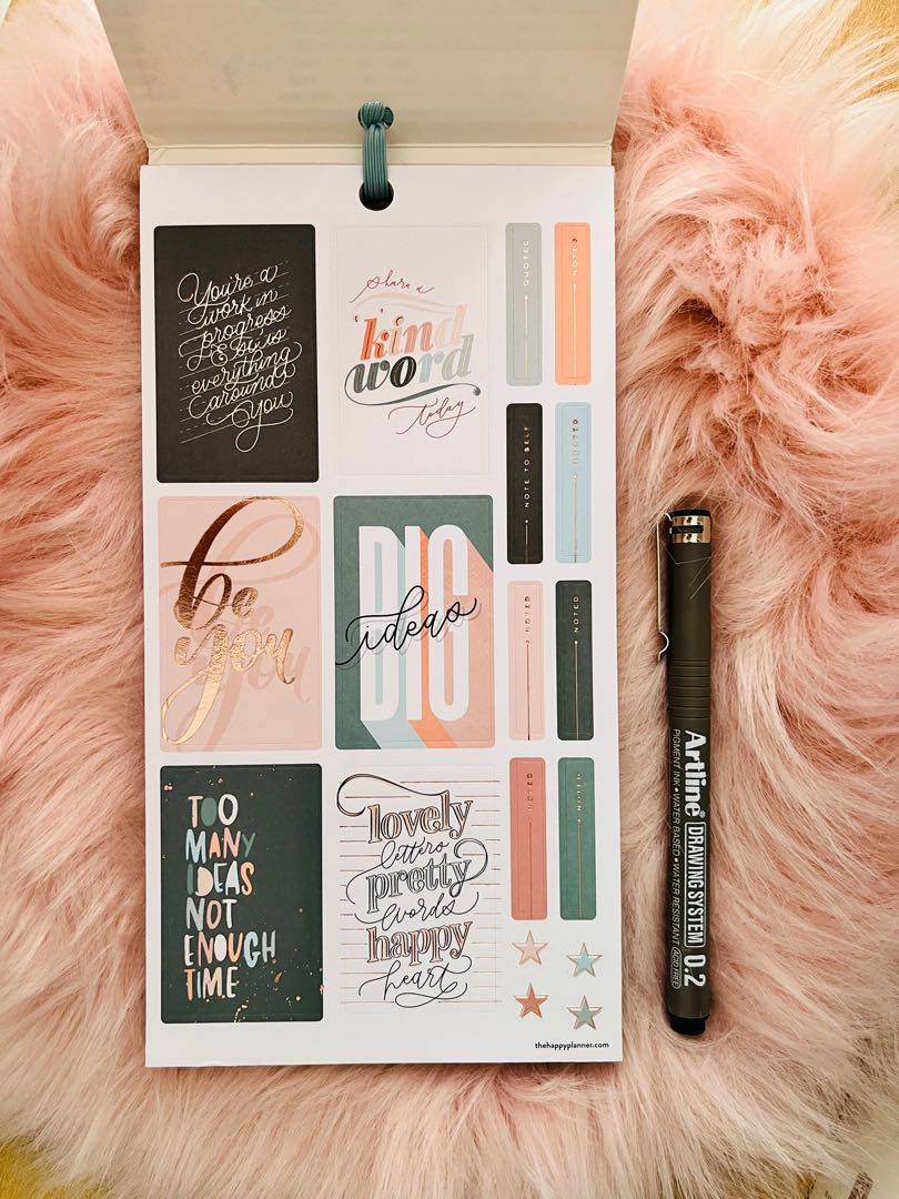 The Happy Planner Lettering Calligraphy themed Stickers, Hobbies & Toys ...