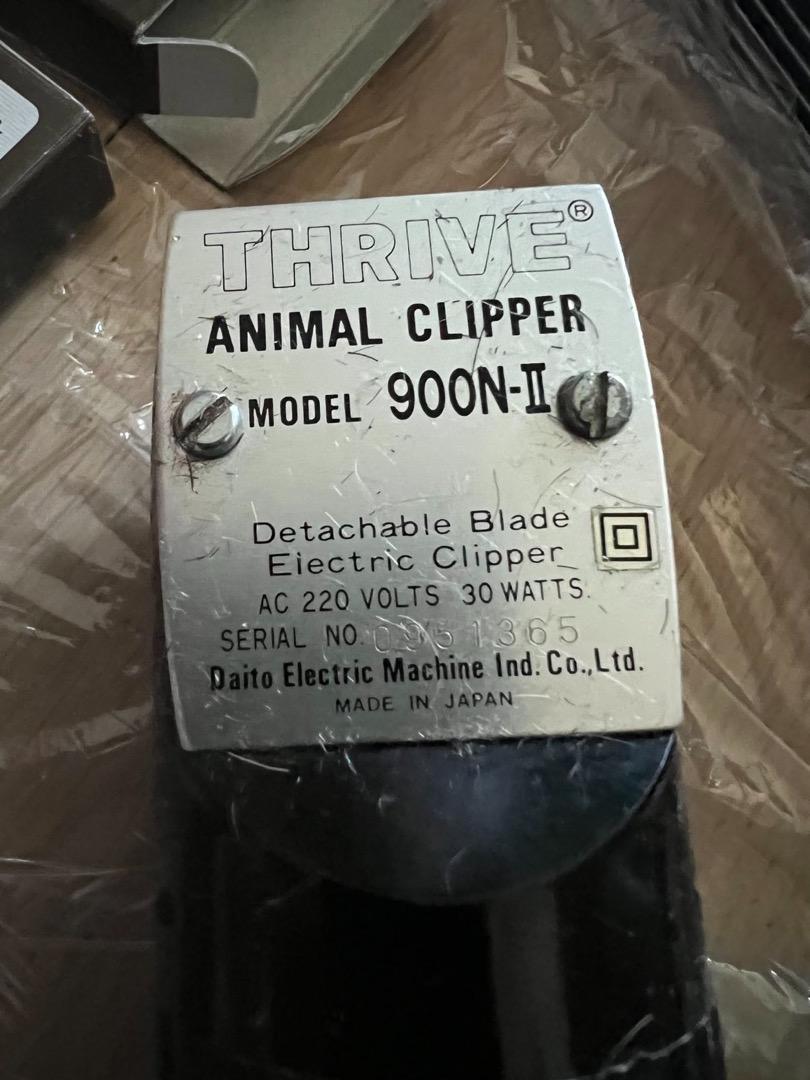 Thrive Clipper 900N-II, 2 speed animal clipper 2速動物剪毛機 - Made in Japan ...