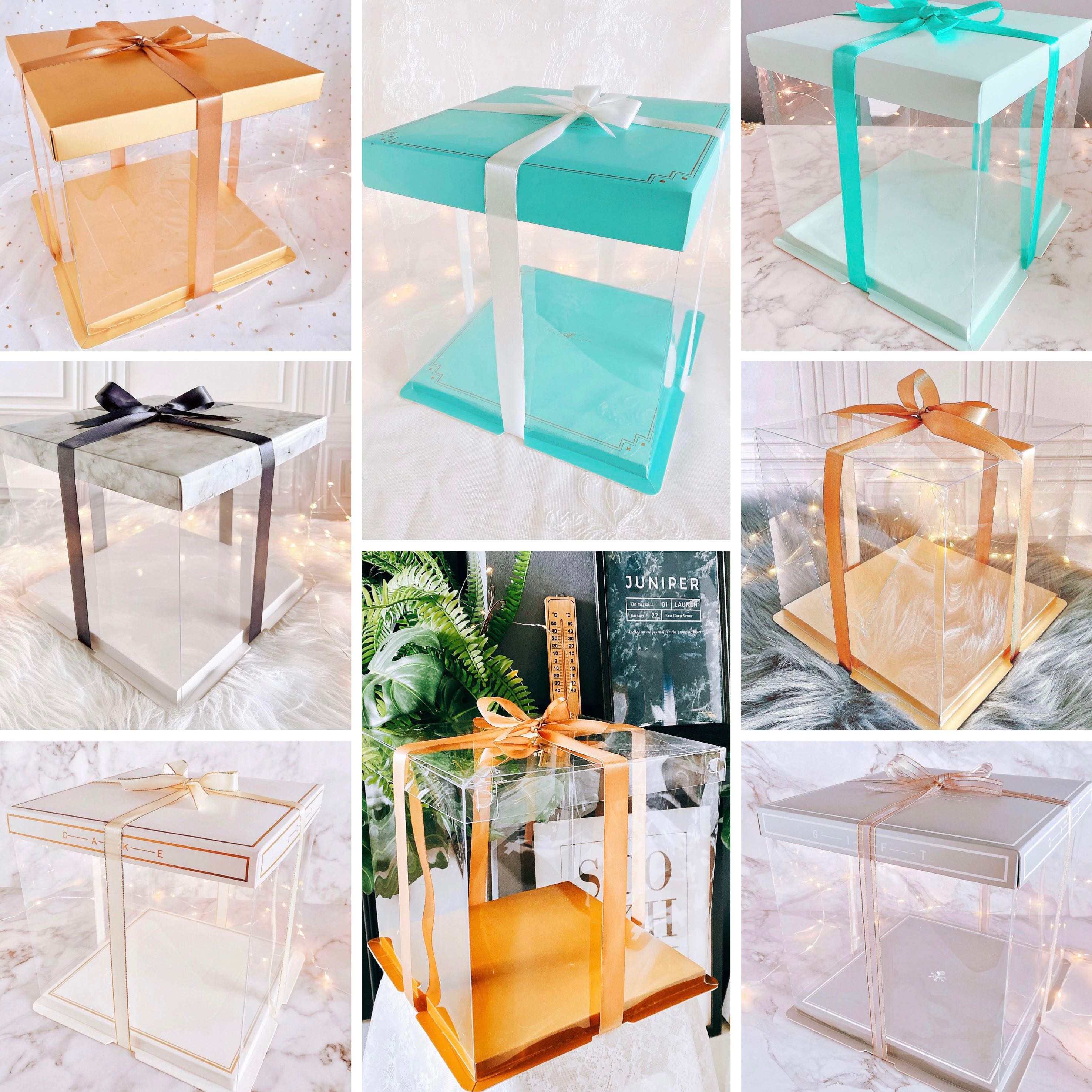 Transparent cake box, transparent clear square cake box for number cake ...
