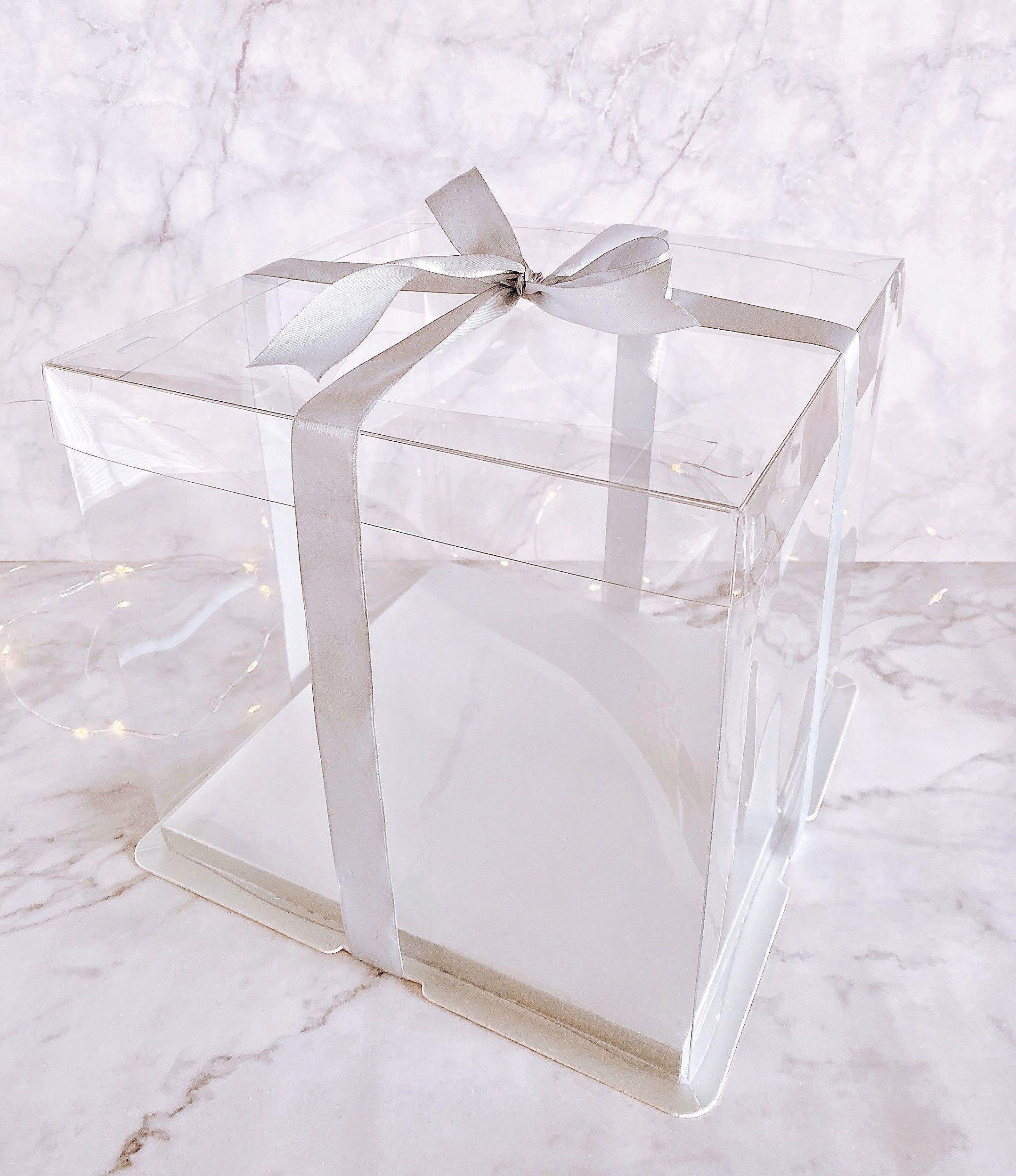Transparent cake box, transparent clear square cake box for number cake ...