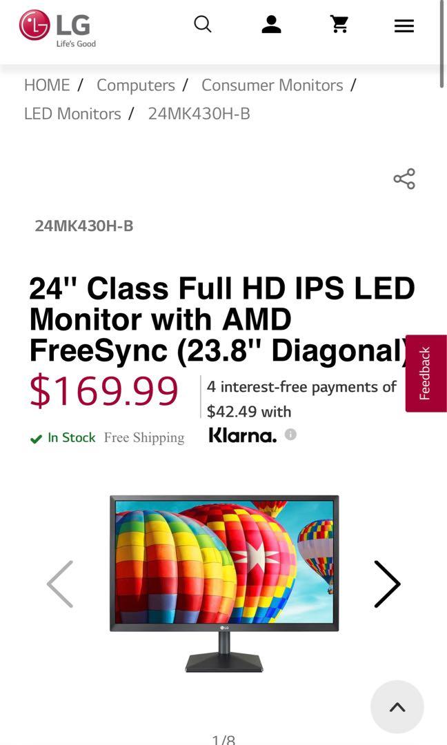3 LG Monitor Screens + Triple Monitor Arm, Computers & Tech, Desktops ...