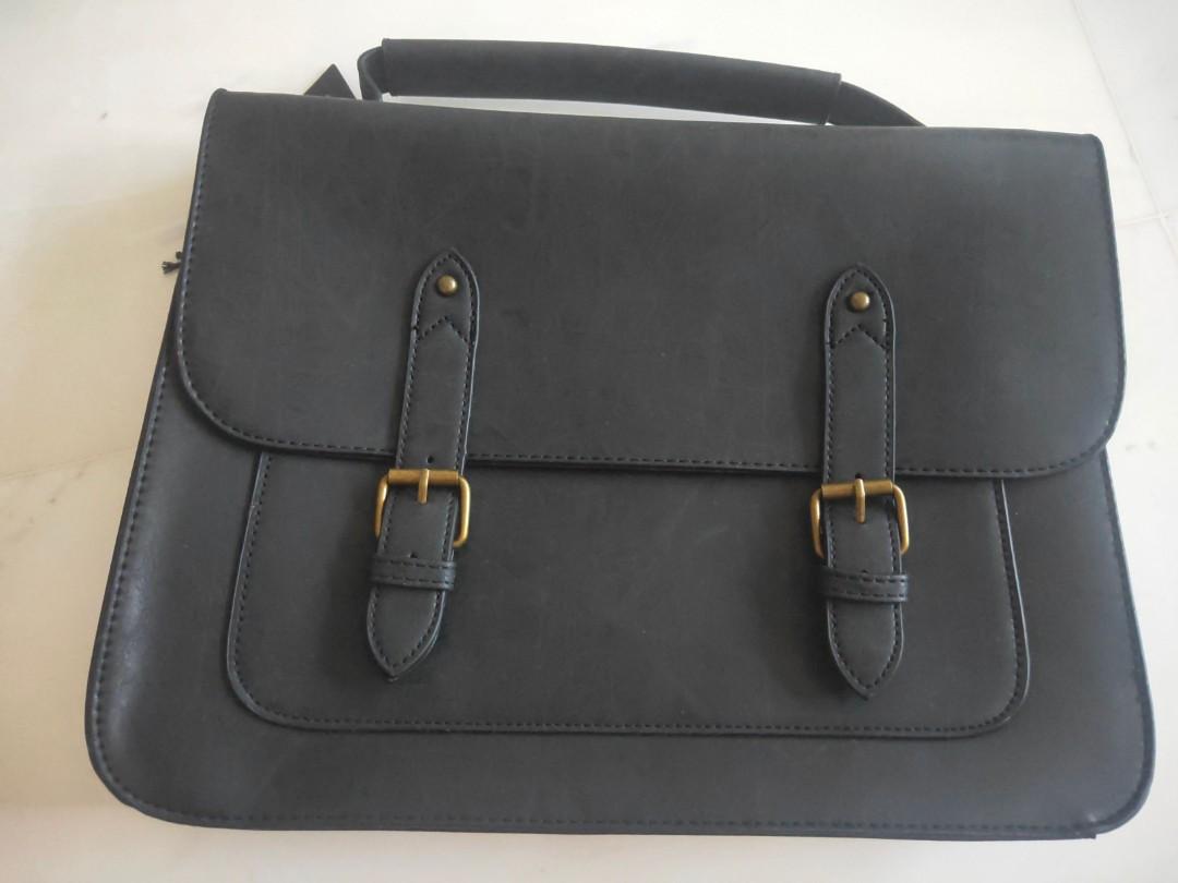 Typo Satchel Black bag, Men's Fashion, Bags, Briefcases on Carousell