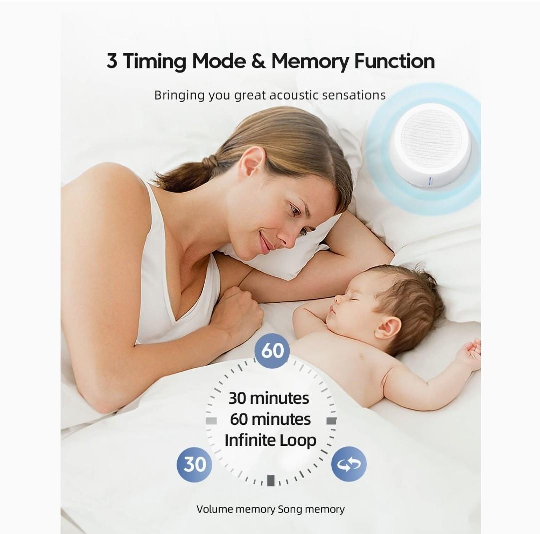 White Noise Machine, Roffie Baby Sleep Sound Machine, HiFi Non-Looping ...