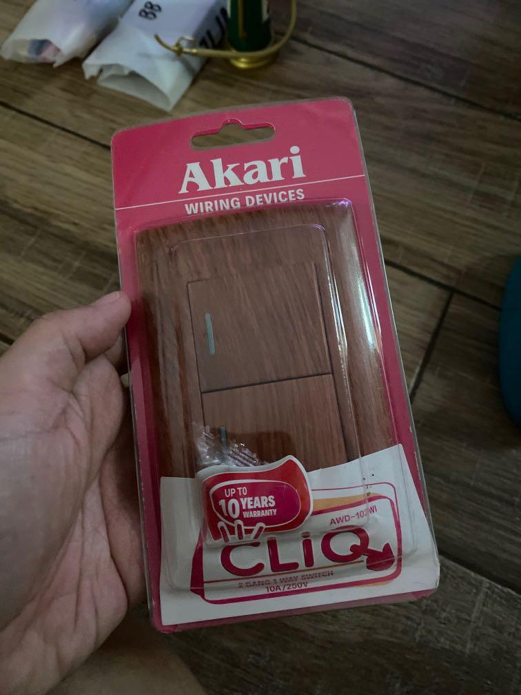 [LF8] Wood akari switch plate, Furniture & Home Living, Home ...