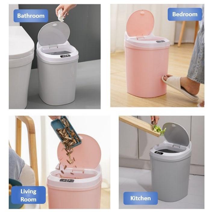 17L Auto Sensor Dustbin Smart Automatic Waste Bucket Household Trash ...