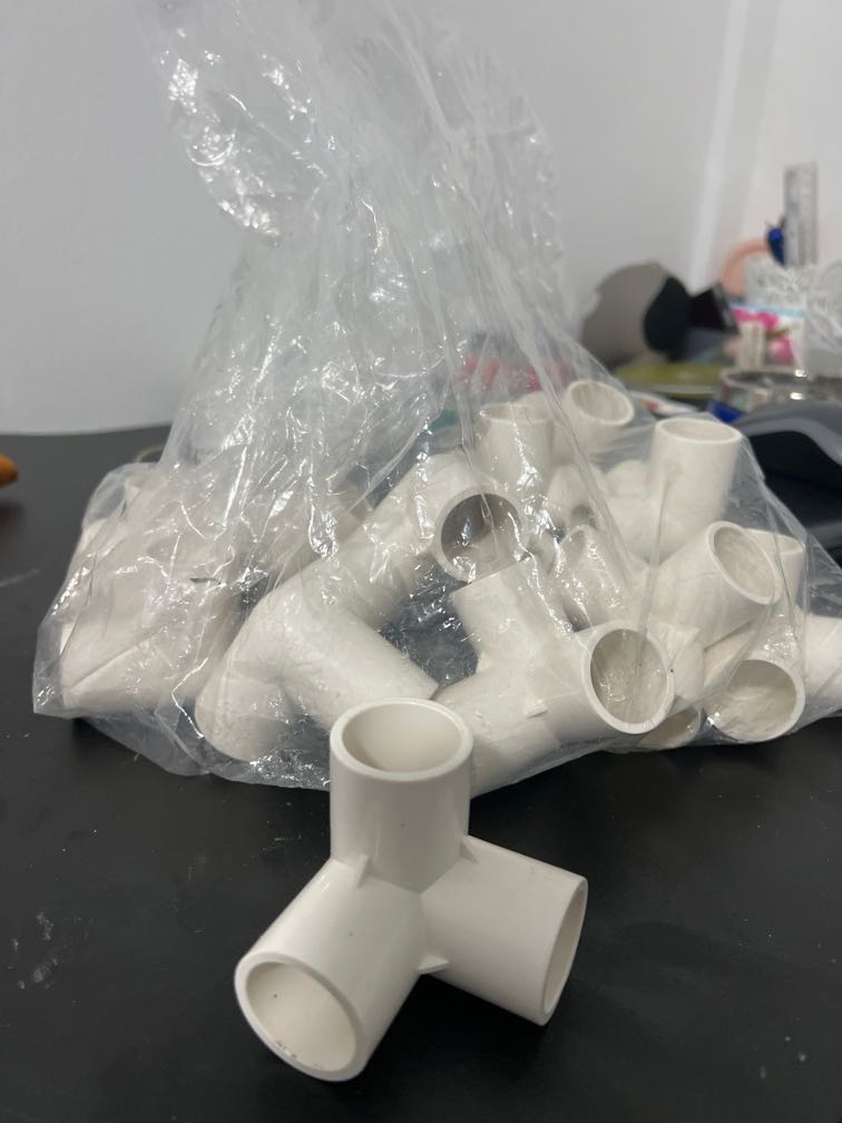 3 Way PVC Joints 3D (Inner Diameter: 25 mm), Furniture & Home Living ...