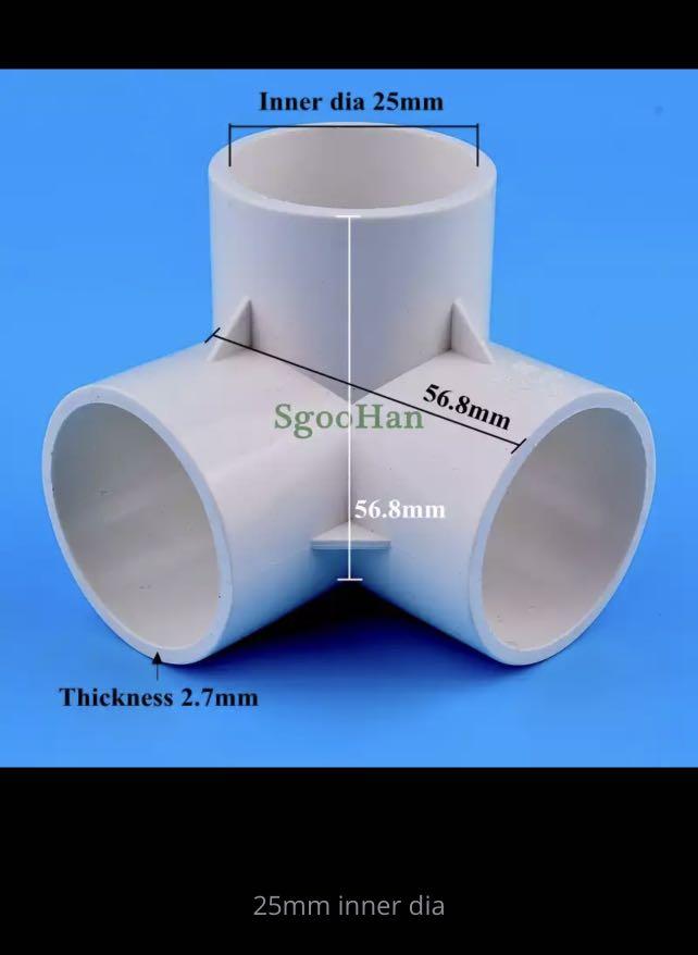 3 Way PVC Joints 3D, Furniture & Home Living, Home Improvement ...