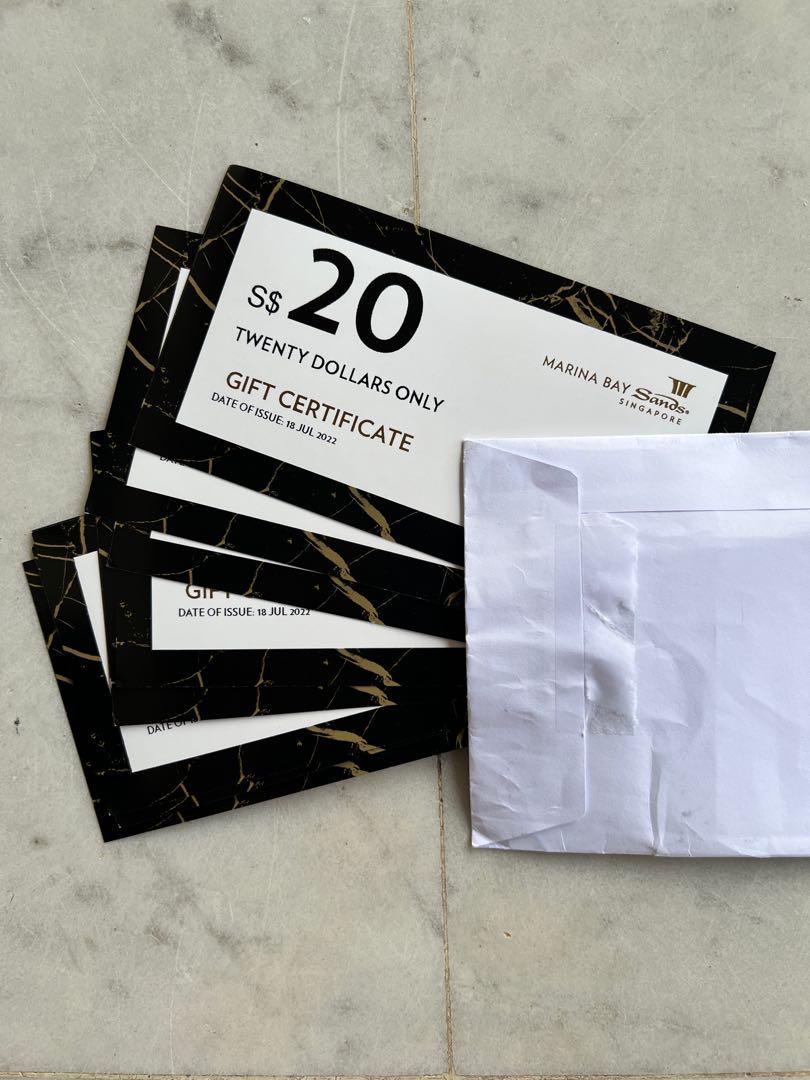 $400 Gift Voucher for MBS (Marina Bay Sands), Tickets & Vouchers ...