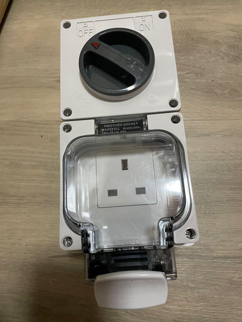 ABB weatherproof power socket, Furniture & Home Living, Home ...