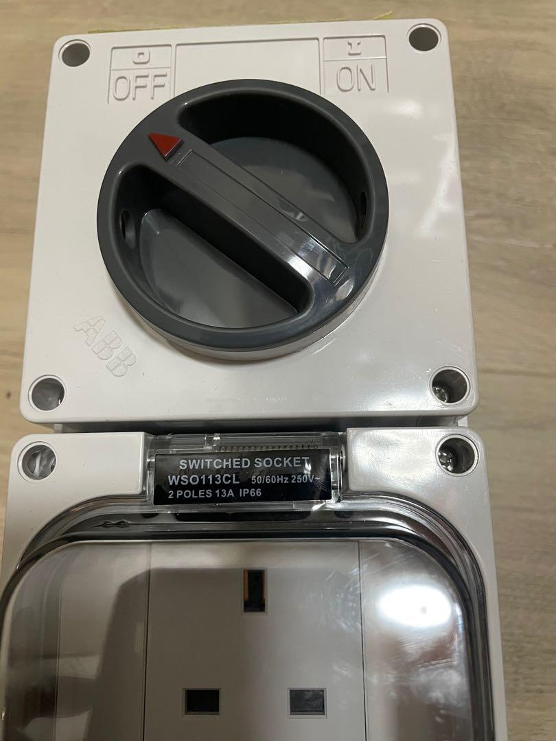 ABB weatherproof power socket, Furniture & Home Living, Home ...