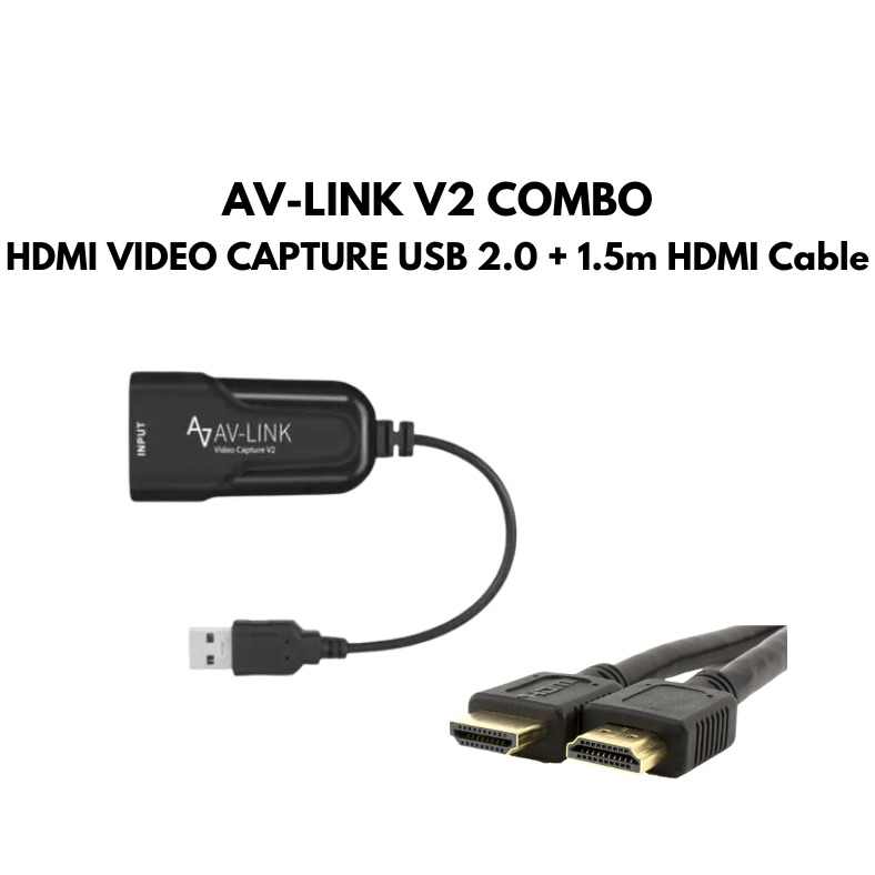 HDMI Video Capture Card + 1.5m HDMI Cable | AV-Link V2 Combo ...