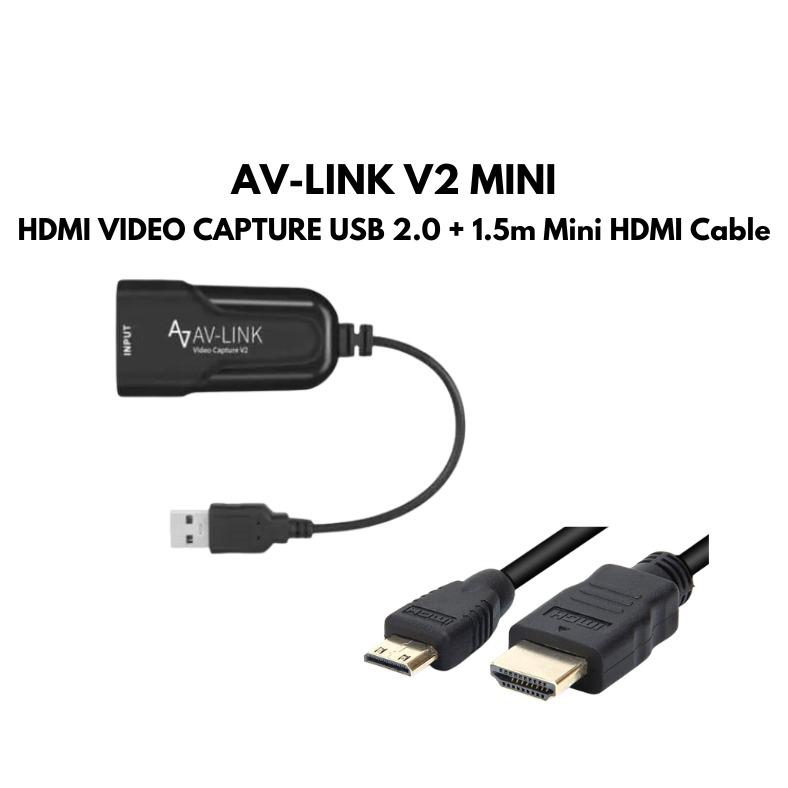 HDMI Video Capture Card + 1.5m Mini HDMI Cable | AV-Link V2 Mini ...