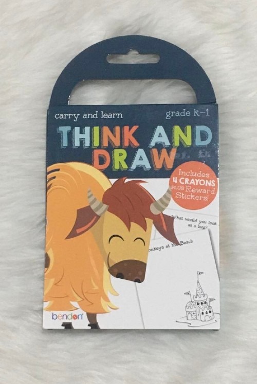 Bendon Grade K-1 Coloring Pad & Crayons- Think And Draw, Hobbies & Toys ...