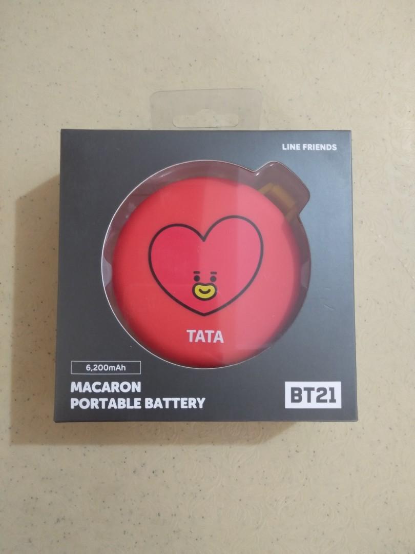BT21 TATA MACAROON PORTABLE BATTERY TAEHYUNG, Hobbies & Toys, Memorabilia & Collectibles, K-Wave ...